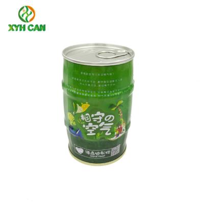 China Tin Boxes for Alcohol Glossy Lamination PMS Printing 65mm Round Tin Cans for sale