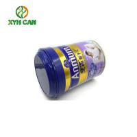 China Safety Large Empty Cookie Tins Packaging / Food Grade Round Biscuit Tin for sale