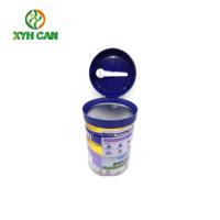 China Safety Large Empty Cookie Tins Packaging / Food Grade Round Biscuit Tin for sale