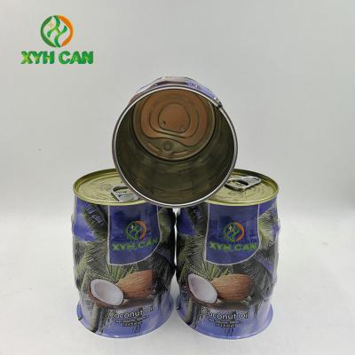 China Coconut Oil Tin Can Packaging 0.19-0.25 MM Thickness Canister for sale