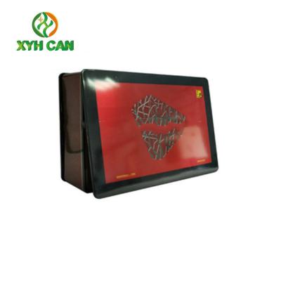 China Tea Tin Can Travel Styles Quare Storage Tin Square Glossy Lamination Printing for sale