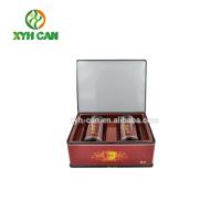 China Tea Tin Can Food Safety Standard Custom Printing Tinplate Can for Tea Two Can for sale