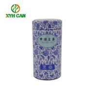 China Food Tin Can Stackable Round Empty Printed Containers 0.18-0.25 mm Thickness for sale