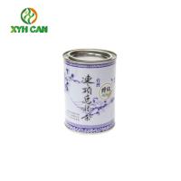 China Empty Round Tinplate Can Tall Round Copper Tea Tins for British Black Tea for sale
