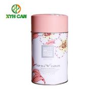 China Tea Tin Can Recyclable Empty Round Glossy Matte Printing Tin Box Packing for Tea for sale