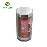 China Tea Tin Can Professional Food Grade Decorative with Plastic Gift Box 99×160 MM for sale
