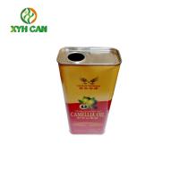 China Olive Oil Tin Can Recyclable Safety 1.6L Oil Tin Can Wild Camellia Oil Packaging for sale