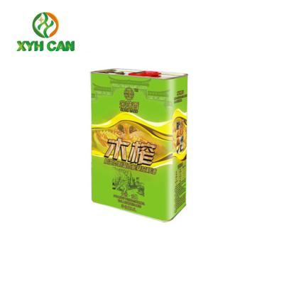 China Olive Oil Tin Can Oil Packaging Rectangular Storage Tin Aluminum Oil Can for sale