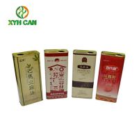 China Olive Oil Tin Can Black Sesame Empty Oil Tin Box With Large Bottle Customized Printing for sale