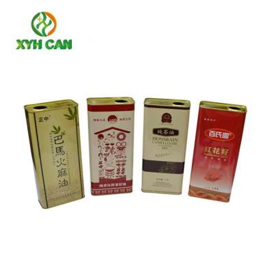 China Olive Oil Tin Can Black Sesame Empty Oil Tin Box With Large Bottle Customized Printing for sale