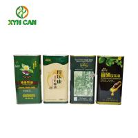 China Olive Oil Tin Can Black Sesame Empty Oil Tin Box With Large Bottle Customized Printing for sale