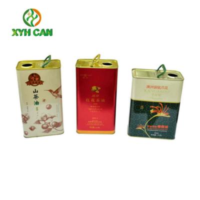China Olive Oil Tin Can Unique Printing Food Grade Tin Containers Metal Tinplate Package for sale