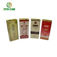 China Olive Oil Tin Can Printed Metal Tin Packaging Packaging Container with Plastic Plug for sale
