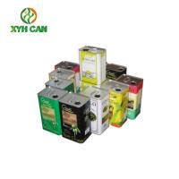 China Olive Oil Tin Can Printed Metal Tin Packaging Packaging Container with Plastic Plug for sale