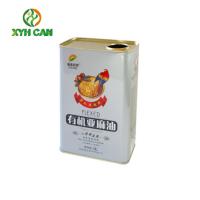 China Tin Cans for Olive Oil Recyclable Metal Rectangular Tins With Lids Custom Outer Packing for sale