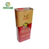 China Tin Cans for 12oz Olive Oil Empty Tall Olive Oil Tin Cans Eco-Friendly  Metal Storage Tins for sale