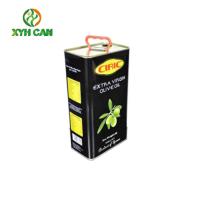 China Tin Cans for 12oz Olive Oil Empty Tall Olive Oil Tin Cans Eco-Friendly  Metal Storage Tins for sale