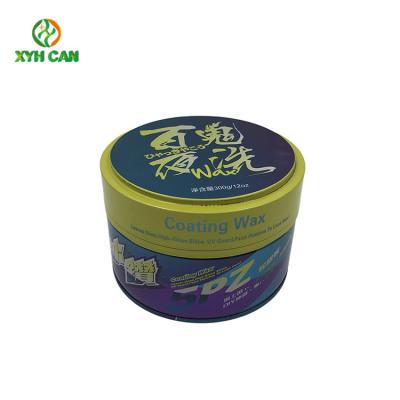 China Wax Tin Can 268g Flat Tin Container 0.21mm Tinplate For Car Wax Packaging for sale