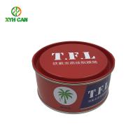 China Wax Tin Can Matting Car Round Packaging Container CMYK Offset Printing for sale
