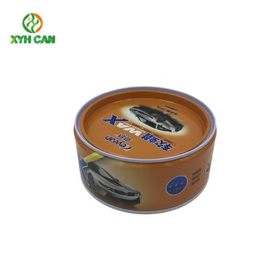 China Wax Tin Can Matting Car Round Packaging Container CMYK Offset Printing for sale