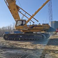 China Yellow 180T Xcmg Crawler Crane 90% New For Handling Large Ores And Rocks for sale
