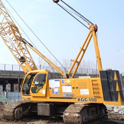 China One Hundred Ton Crawler Crane 13.2m 60m Boom Length 9m 18m Jib Length For Heavy Lifting And Smooth Operation for sale
