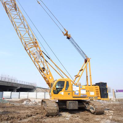 China Lifting Capacity 100 Tons Construction Crawler Crane With PLC Control System XGC100T for sale