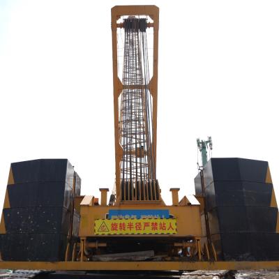 China Used 150 Ton Crawler Crane / 13-60m Long Boom Crane 1.5 Km/H Travel Speed for sale
