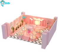 China Macaron Pink Themed Kindergarten Playground Equipment Indoor commercial for sale
