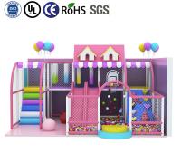 China Macaron Style Pink Themed Kids Indoor Soft Playground Equipment for sale