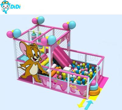 China Kids Soft Play Indoor Playground Pink Color for sale