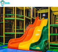 China Indoor Amusement Park Trampoline Park Plastic Slide Equipment For Children for sale