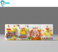 China Space Science Theme Playroom Ocean Ball Wall Kids Interactive Tube Ball Wall Games for sale