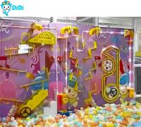 China Indoor Playground Plastic Tube Pipe Magnetic Building Blocks Toy Interactive Ball Wall Games for sale