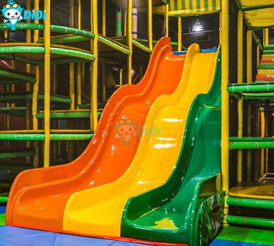 China Commercial Indoor Soft Play Area For Kids Plastic Slide Wood Steel Equipment for sale