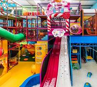 China Commercial Indoor Soft Play Area For Kids Plastic Slide Wood Steel Equipment for sale