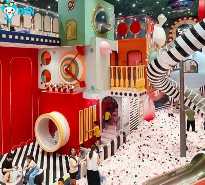 China Indoor Playground Kids Castle With Climbing Slide And Bubble Pool for sale