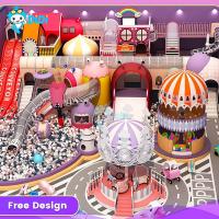 China Custom Sweet Color Themed Indoor Playground for Kids with Wooden Slide and Ball Pit for sale