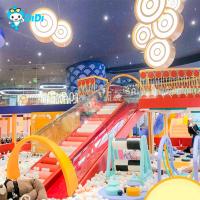 China Custom Sweet Color Themed Indoor Playground for Kids with Wooden Slide and Ball Pit for sale
