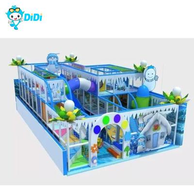 China Didi Snow Themed Naughty Castle Kids Indoor Playground with PVC Slide and Ball Pit for sale