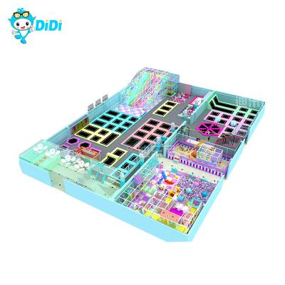 China High Capacity Indoor Trampoline Park with Safety Net and Stainless Steel Frame for Commercial Use for sale