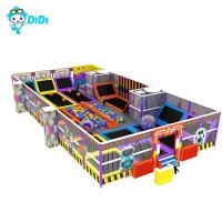 China Large Capacity Indoor Trampoline Park with Stainless Steel Frame and 1-5 Years Warranty for Kids for sale