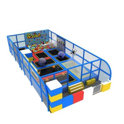 China Commercial Indoor Trampoline Park with 8ft to 15ft Size Range, 150+ Passenger Capacity and 3D Installation Instructions for sale