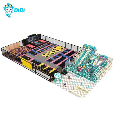 China High Capacity Indoor Trampoline Park Equipment with Protective Net for Kids 3+ Years for sale