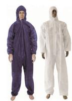 China Non Woven Disposable Hooded Coveralls , OEM Disposable Protective Suit for sale