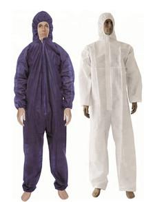 China Non Woven Disposable Hooded Coveralls , OEM Disposable Protective Suit for sale