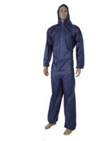 China 2XL Disposable Hooded Coveralls Medical Disposable Dust Suits Dark Blue for sale