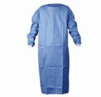 China 65g Blue Waterproof Anti Static Disposable Doctor Gowns Without Hood for sale