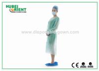 China Medical Nonwoven Soft Disposable Hospital Gowns With Knitted Cuff for sale
