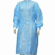China Medical Nonwoven Soft Disposable Hospital Gowns With Knitted Cuff for sale